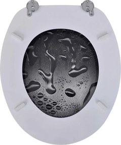 WC sedátka s víky 2 ks MDF kapky vody 275916
