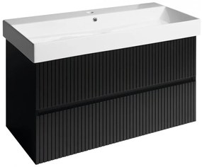 Sapho FILENA umyvadlová skříňka 95x51,5x43cm, černá mat strip FID1210BS