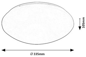 Rabalux 71133 - LED Stropní svítidlo se senzorem LUCAS LED/18W/230V IP44 4000K
