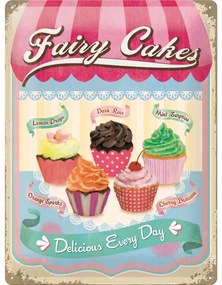 Postershop Plechová cedule - Fairy Cakes Cup Cakes 40x30 cm