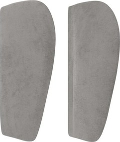 Čelo postele typu ušák světle šedé 103x23x78/88 cm samet 3117186