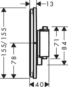 Hansgrohe ShowerSelect Comfort Q, termostat pod omítku pro 2 spotřebiče, bílá matná, HAN-15583700
