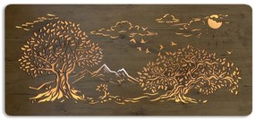 Li-Go "Tři duby" světelný obraz 230V 90x40cm provedení povrchu: bříza