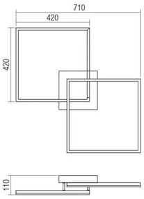 Redo 01-1642 - LED Stmívatelné stropní svítidlo KLEE LED/57W/230V bílá