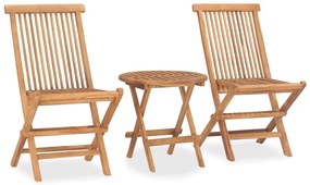 3dílný skládací zahradní jídelní set masivní teakové dřevo 315453