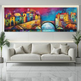Obraz na plátně - Most dvou světů v Tarentinu FeelHappy.cz Velikost obrazu: 210 x 70 cm