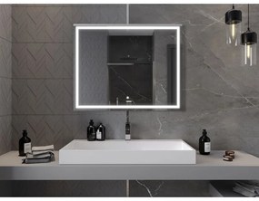 Mexen Miko, LED koupelnové zrcadlo s podsvícením 100 x 80 cm, 6000K, ochrana proti zamlžování, 9819-100-080-611-00