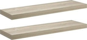 Plovoucí nástěnné police 2 ks dub 80 x 23,5 x 3,8 cm MDF 323878