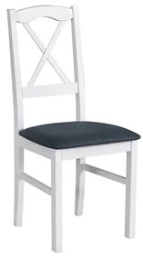 Jídelní židle Nora Výběr potahu: 8 šedá látka, Výběr dřeva: Bílá
