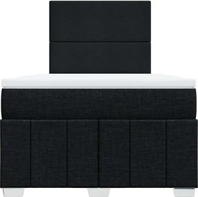 Box spring postel s matrací černá 120x190 cm textil 3293902