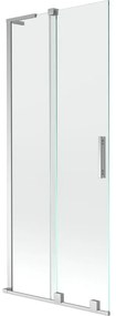 Mexen Velar L, 2-křídlová posuvná vanová zástěna 85 x 150 cm, 8mm čiré sklo, chromový profil, 896-085-003-01-01