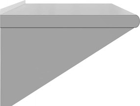 Nástěnná police 100 x 45 x 31 cm stříbrná nerezová ocel 30272