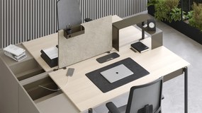 NARBUTAS - Dvoumístný pracovní stůl ZEDO 180x144,5 cm
