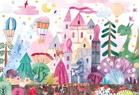 INTERDRUK Puzzle se samolepkami Zámek / 250 dílků / rozměr 48 × 33 cm