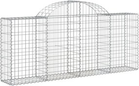 Klenuté gabionové koše 12ks 200x30x80/100 cm pozinkované železo 3146099