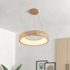 Brilagi -LED Lustr na lanku FALCON WOOD LED/30W/230V 3000/4000/6000K 45 cm dřevo