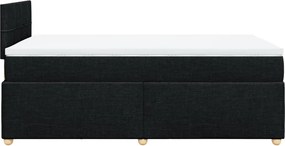 Box spring postel s matrací černá 120x200 cm textil 3286649