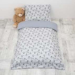 ESITO Dětské povlečení Teddy bears z Jersey 100 x 135 cm Modrá