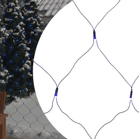 Vánoční světelná síť modrá 3 x 3 m 306 LED vnitřní i venkovní 328780