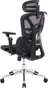 Kancelářská ergonomická židle PORTE II — síťovina, černá