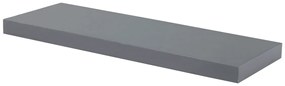 Nástěnná polička 60 cm, barva šedá - vysoký lesk