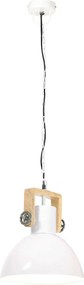 Industriální závěsné svítidlo 25 W bílé kulaté 30 cm E27 320539