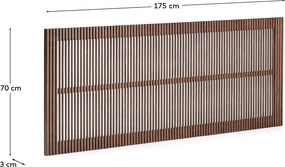 Čelo postele z jasanového dřeva v tmavě přírodní barvě 175x70 cm Beyla – Kave Home
