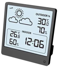 JVD Digitální černý budík do sítě JVD SB3347.2