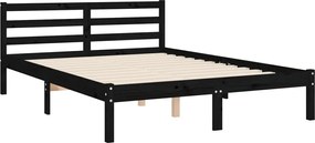 vidaXL Rám postele s čelem 120 x 200 cm masivní dřevo [3195285] Barva: Bílá