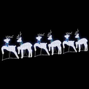 LED Sobové 6 ks Bílá 45 x 19 x 65 cm textil 3385898
