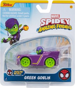 Kovový model spidey spider-man diecast metal car 7.5 cm - green goblin