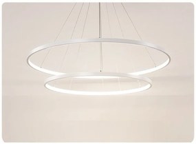Toolight - LED závěsné svítidlo Vegas 40+60cm + dálkové ovládání, bílá, OSW-07858