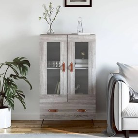 vidaXL Skříň highboard šedá sonoma 69,5 x 31 x 115 cm kompozitní dřevo