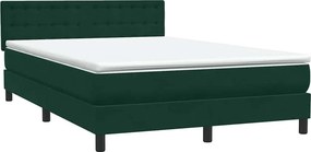 Box spring postel s matrací tmavě zelená 160x220 cm samet 3316650