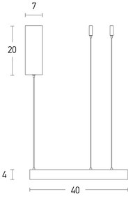 Zambelis 2005 závěsné LED stmívatelné svítidlo zlaté, 25W, 3000K, ø40cm