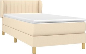 Box spring postel s matrací krémová 80 x 200 cm textil 3126922