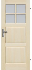 Interiérové dveře Radex dřevěné TURYN 4S Šířka dveří: 100 cm, Otvírání dvěří: Levé