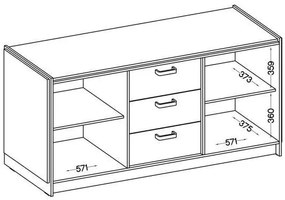 Komoda CARIA 2D3S