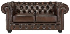 Massive home | Luxusní sedací souprava Chesterfield z pravé kůže - hnědá