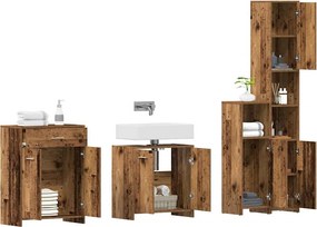 4dílná koupelnová sestava old wood kompozitní dřevo 3328941