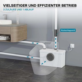 Přečerpávací stanice Wiltec – 600 W, 10 m, bílá (50741)
