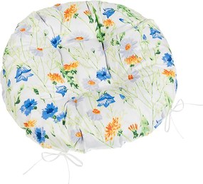Bellatex Sedák Adéla prošívaný kulatý Modrá,Žlutá,Bílá 40 cm, (průměr)