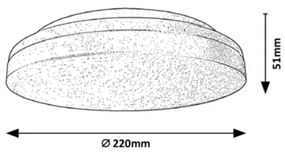 Rabalux - LED Koupelnové stropní svítidlo LED/18W/230V IP54 3000K/4000K/6000K