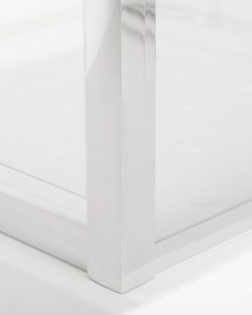 Sprchový kout z tvrzeného skla 80 x 80 x 185 cm stříbrný DARLI Beliani