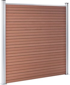 Zahradní plot WPC 353 x 186 cm hnědý 3053207