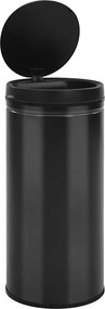 Odpadkový koš s automatickým senzorem 80 l uhlíková ocel černý 322703
