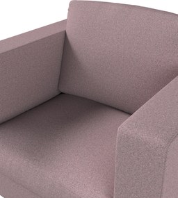 Potah na křesko IKEA Karlanda, krátký barva růžová látka pletený vzor