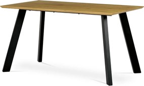 Autronic Stůl jídelní 140x80x75cm, deska MDF, 3D dekor divoký dub HT-721 OAK