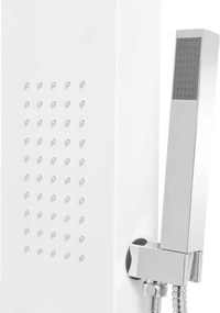 Sprchový panel set hliníkový matný bílý 142372