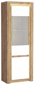 Obývací stěna LIVINIO | 4 díly | 376,5 cm | sestava C | V CENĚ LED LIŠTY | ribbeck/bílá lesk